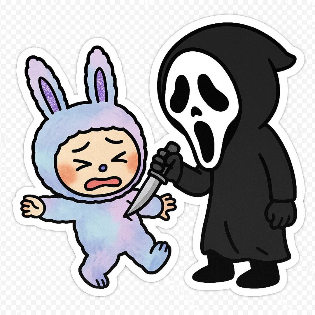 Labubu&ghostface PNG Pack - Etsy