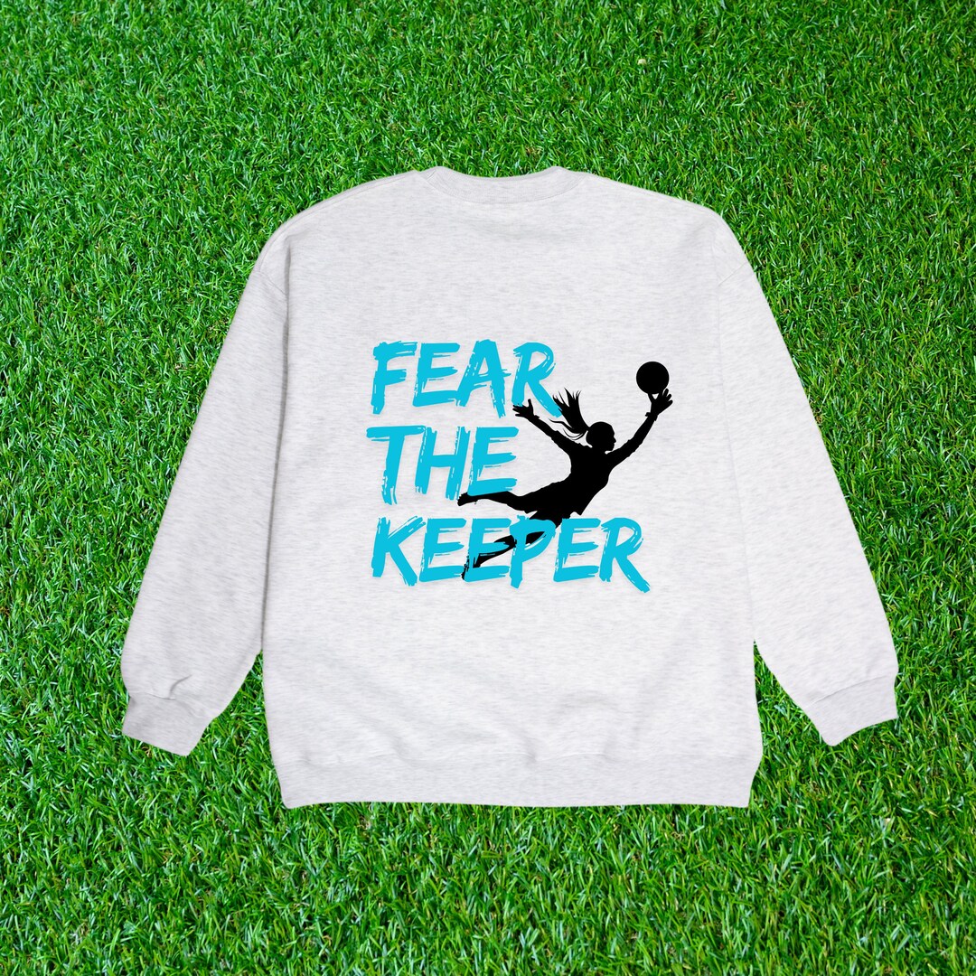 Fear the Keeper PNG: Soccer Goalie Graphic, Turquoise Brush Font ...