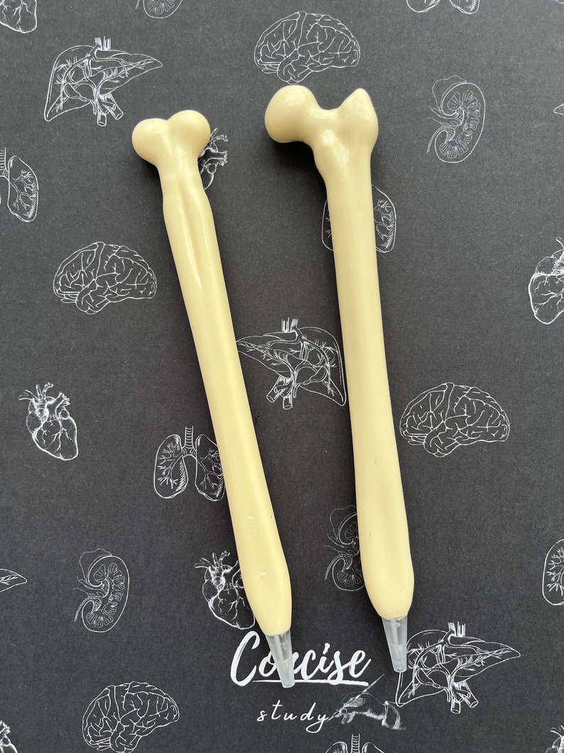 Bone Anatomy Pen Funky Human Skeleton Pen Black Ink Cute - Etsy