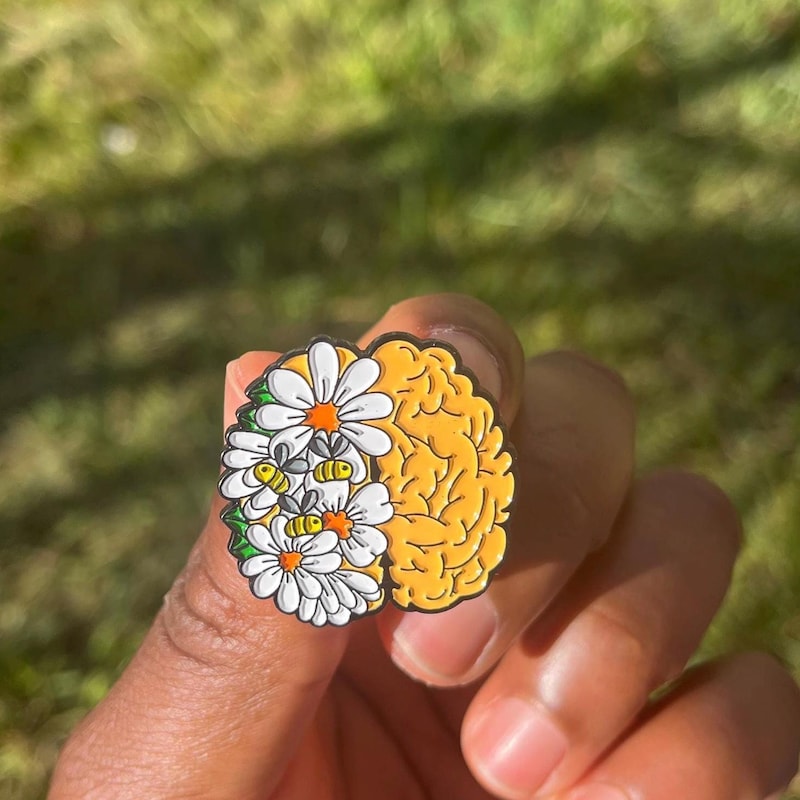 Brain Pin - Etsy