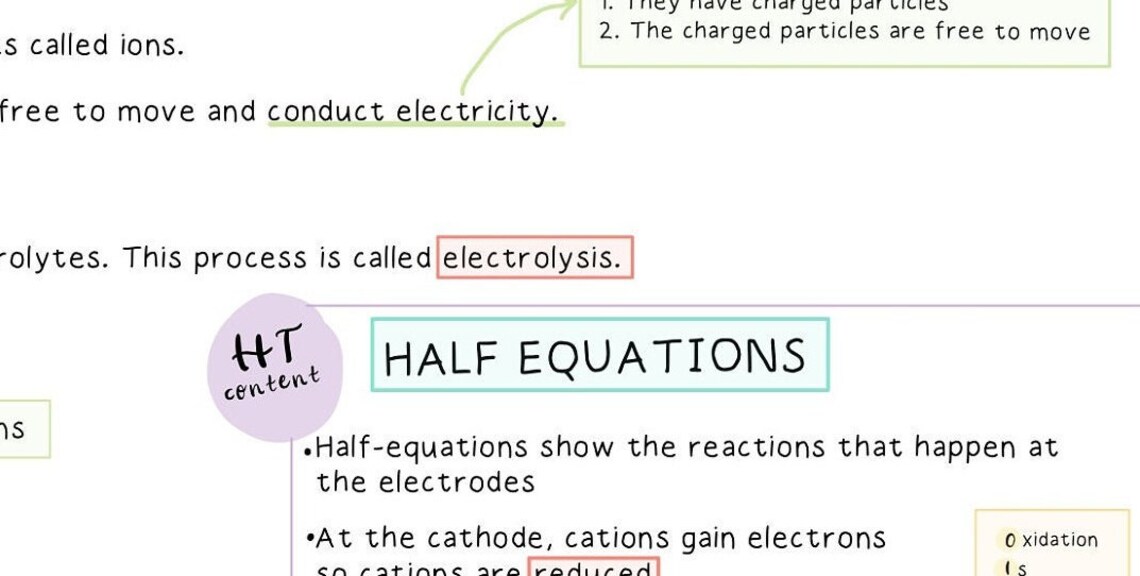 GCSE Chemistry Revision Notes for AQA Combined Science Revision Cards ...