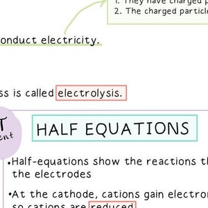 GCSE Chemistry Revision Notes for AQA Combined Science Revision Cards ...