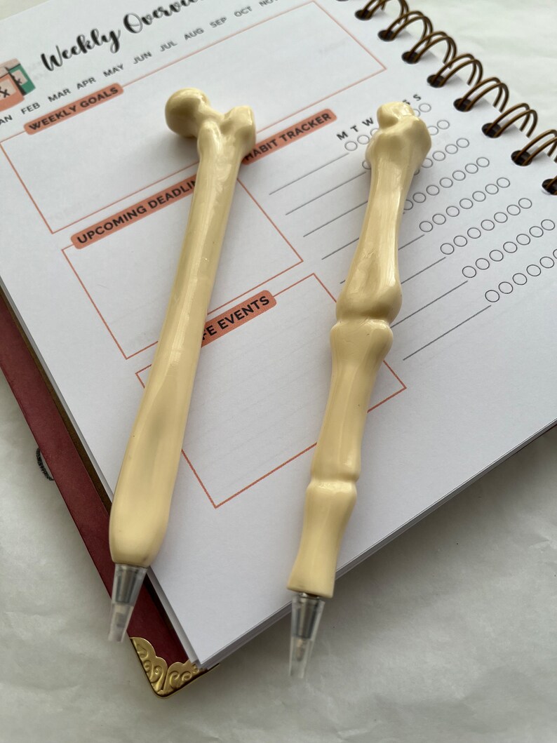 Bone Anatomy Pen Funky Human Skeleton Pen Black Ink Cute - Etsy