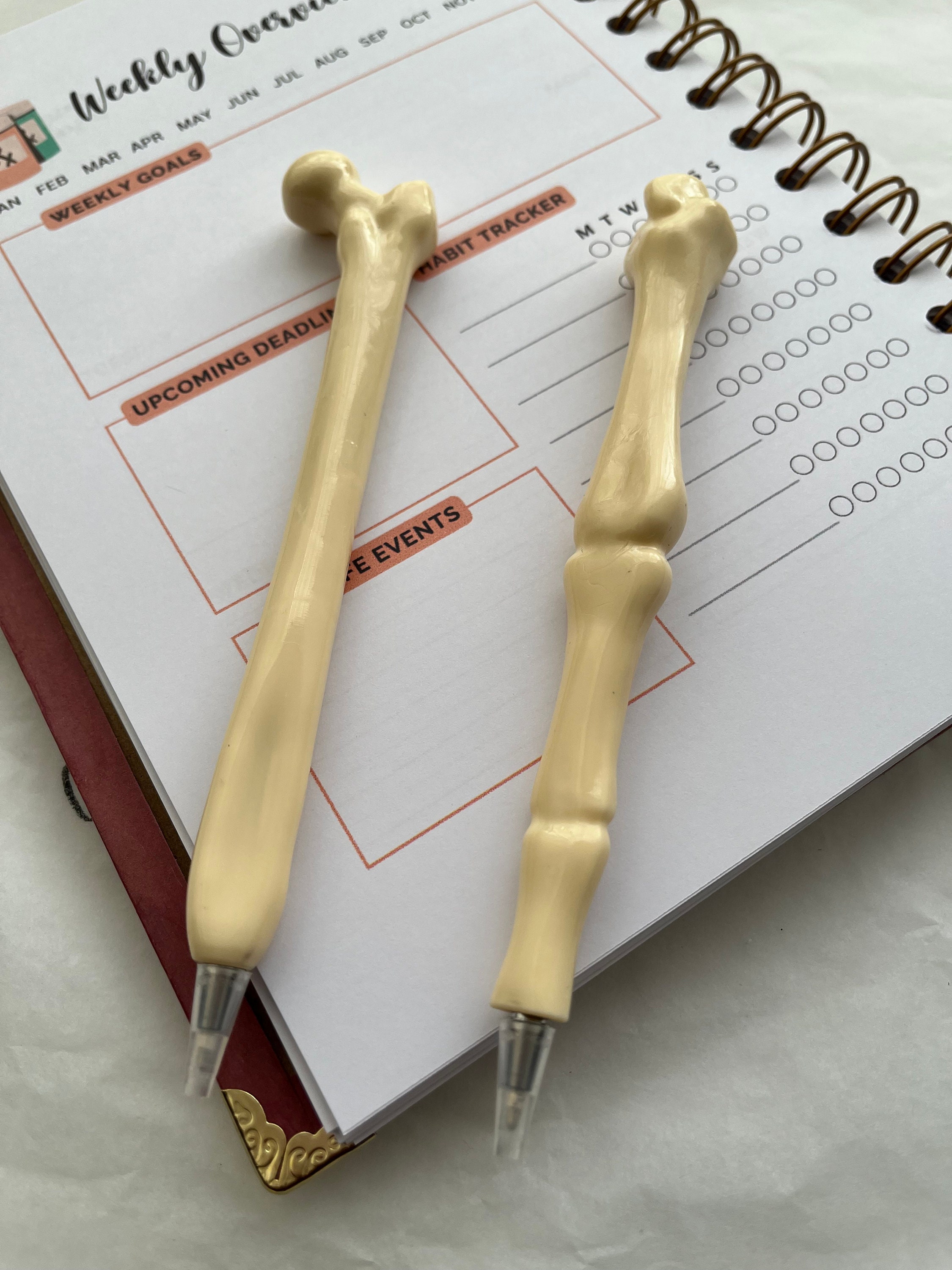 Bone Anatomy Pen Funky Human Skeleton Pen Black Ink Cute - Etsy
