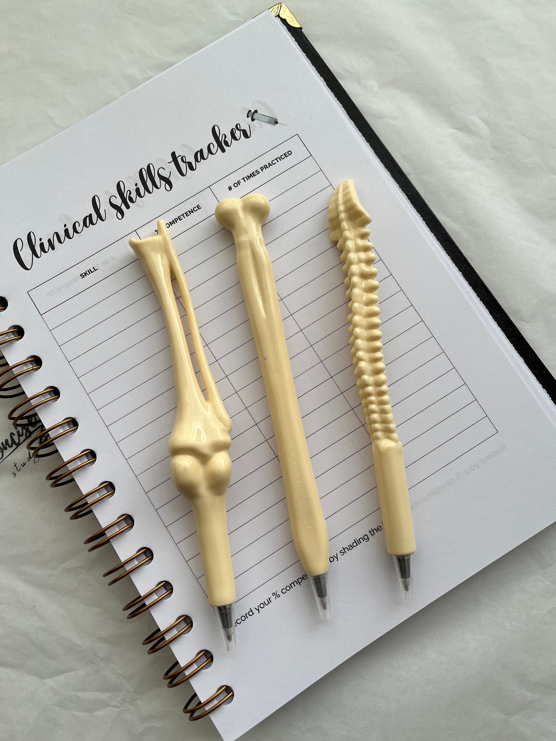 Bone Anatomy Pen Funky Human Skeleton Pen Black Ink Cute - Etsy