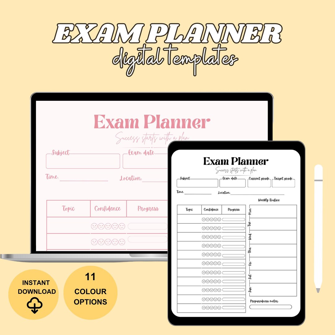 GCSE Revision Template for Students Exam Prep Planner University ...