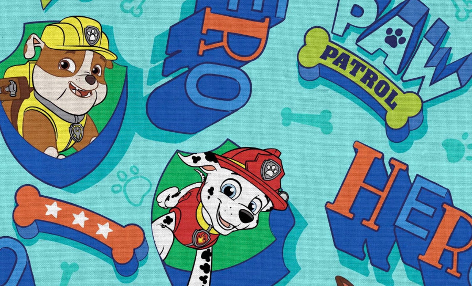 Paw Patrol Chase Teal Valance . 8” X 42” Curtain. Boys Room. Bedroom ...