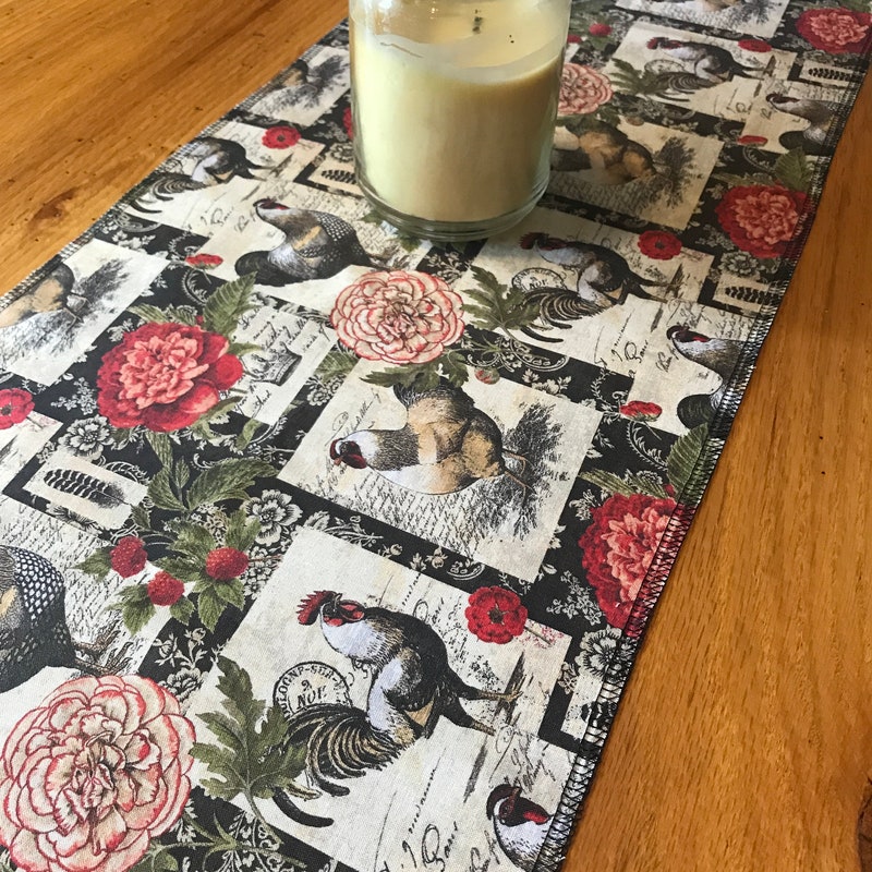 Rooster Table Runner - Etsy