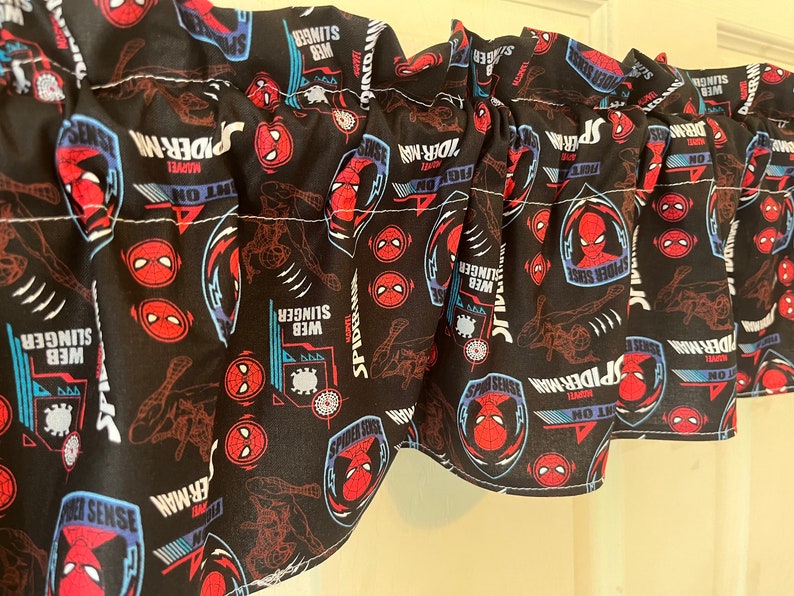 Spider-man Web Slinger Made With Spider-man Material Valance Curtain ...