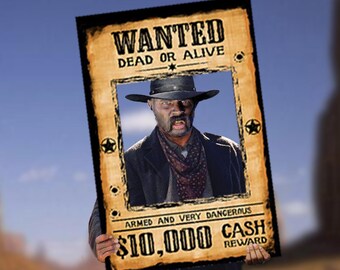 Photo Booth Frame Prop. Printable Wanted Poster. Wanted Sign. - Etsy