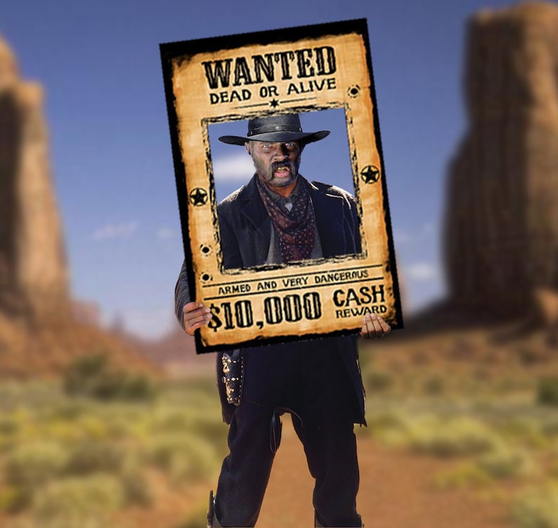 WANTED Fun Photo Booth Frame - Etsy