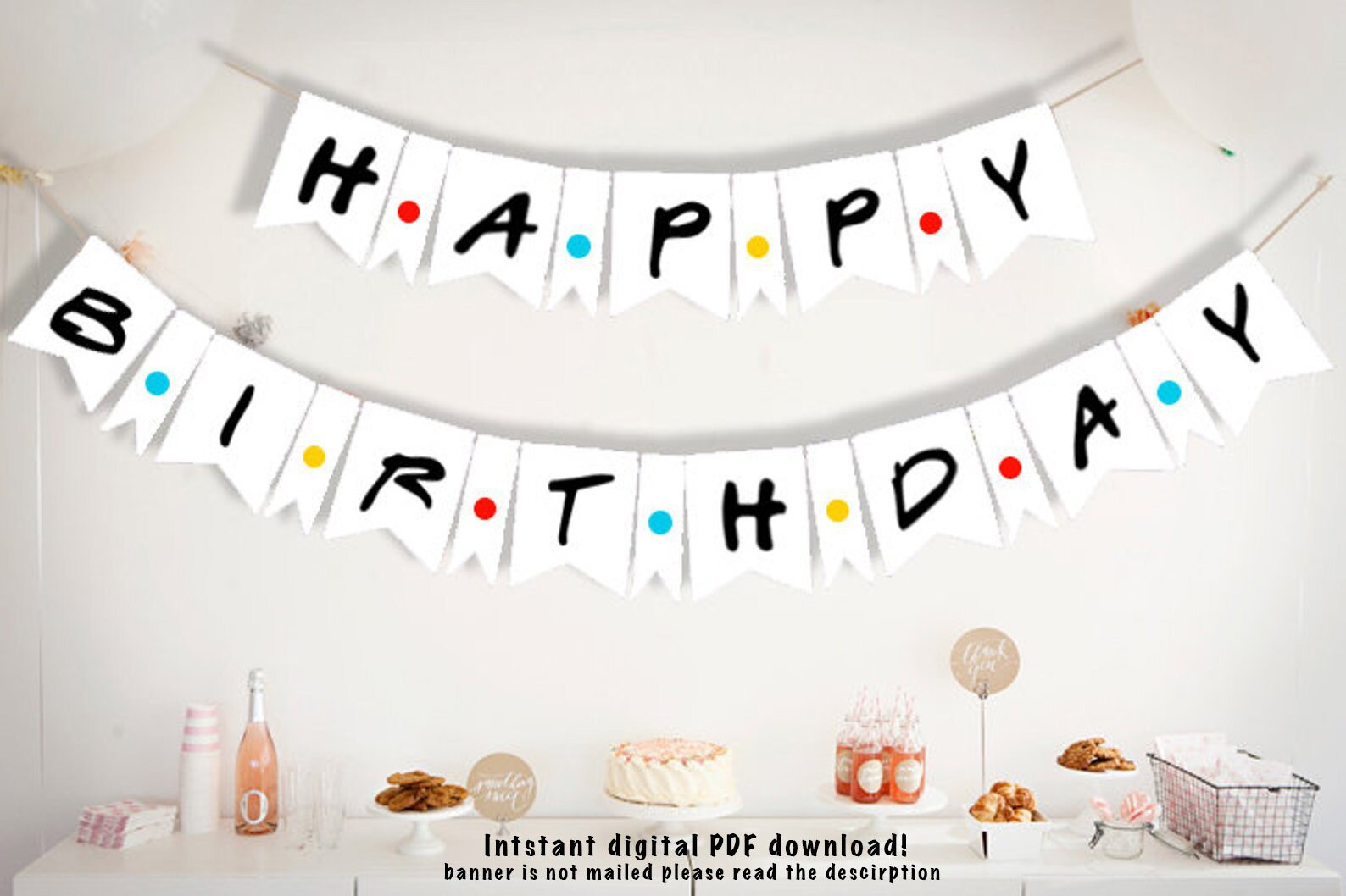 Friends Banner Full Alphabet | Etsy