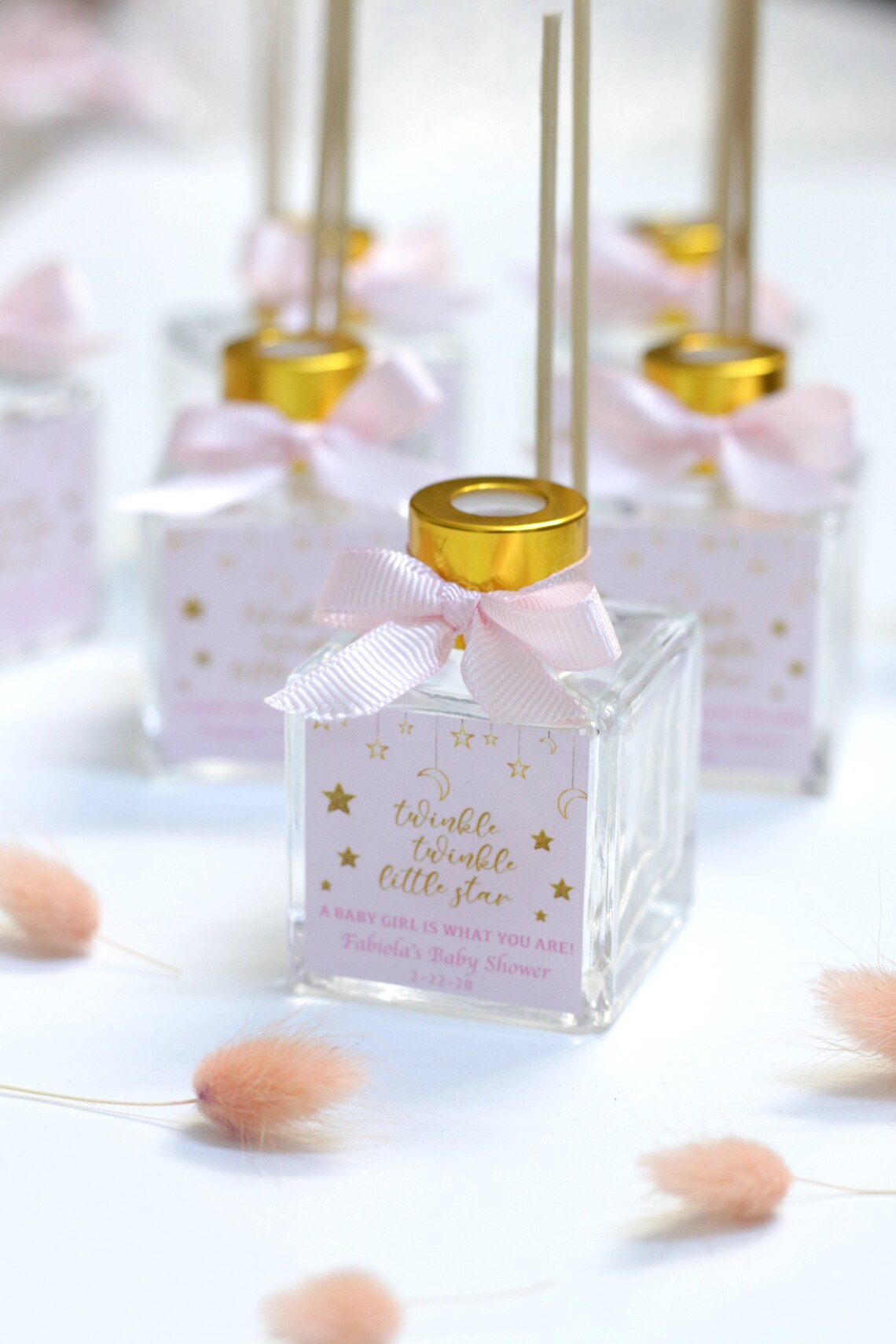 Baby shower favors for guests reed diffuser bottle twinkle | Etsy