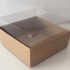 10 Pcs, Cardboard Box With Clear Lid, Wedding Favor Boxes, Gift Box ...