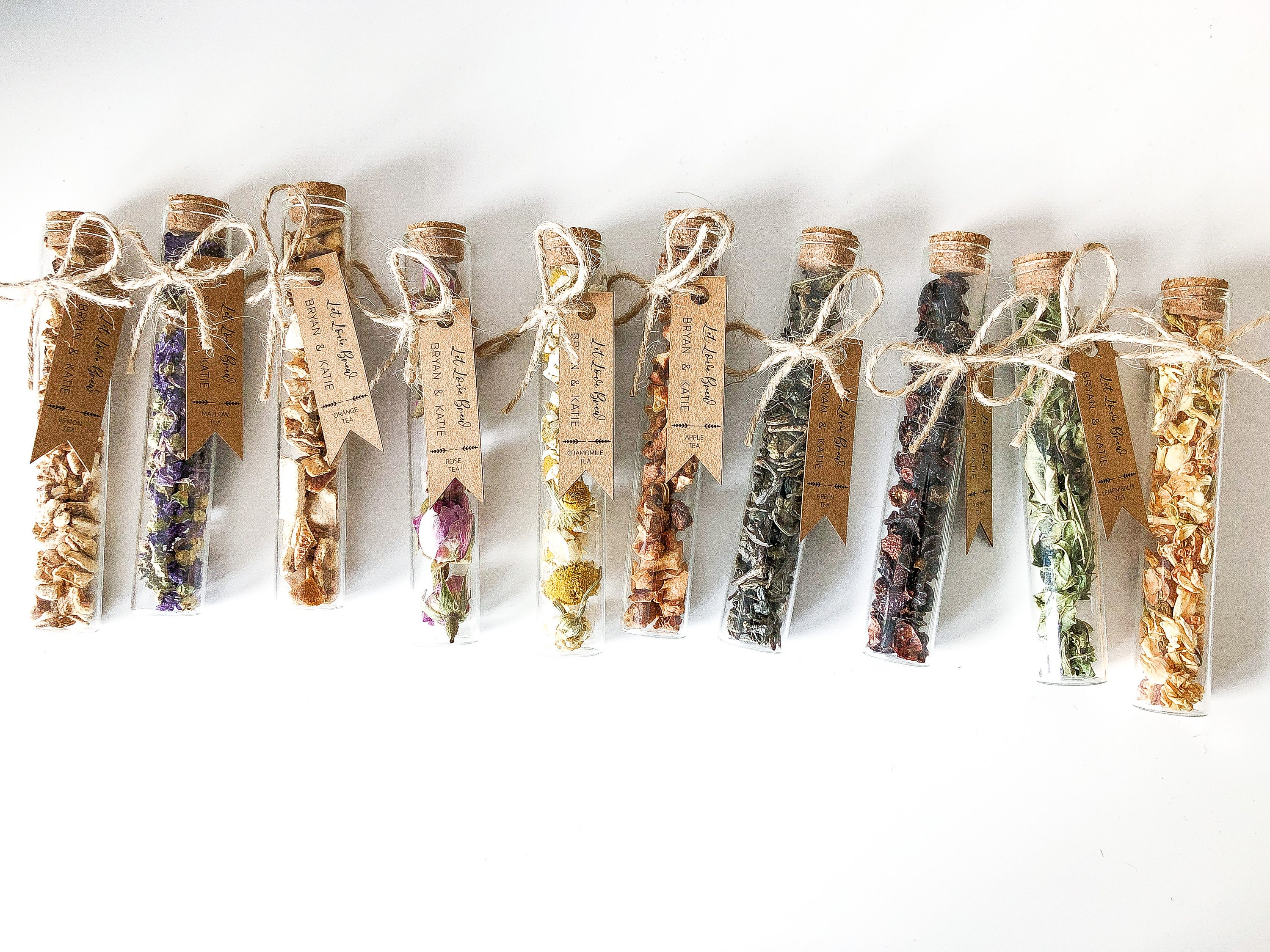 Wedding tea favors for guests bulk test tube rustic wedding | Etsy