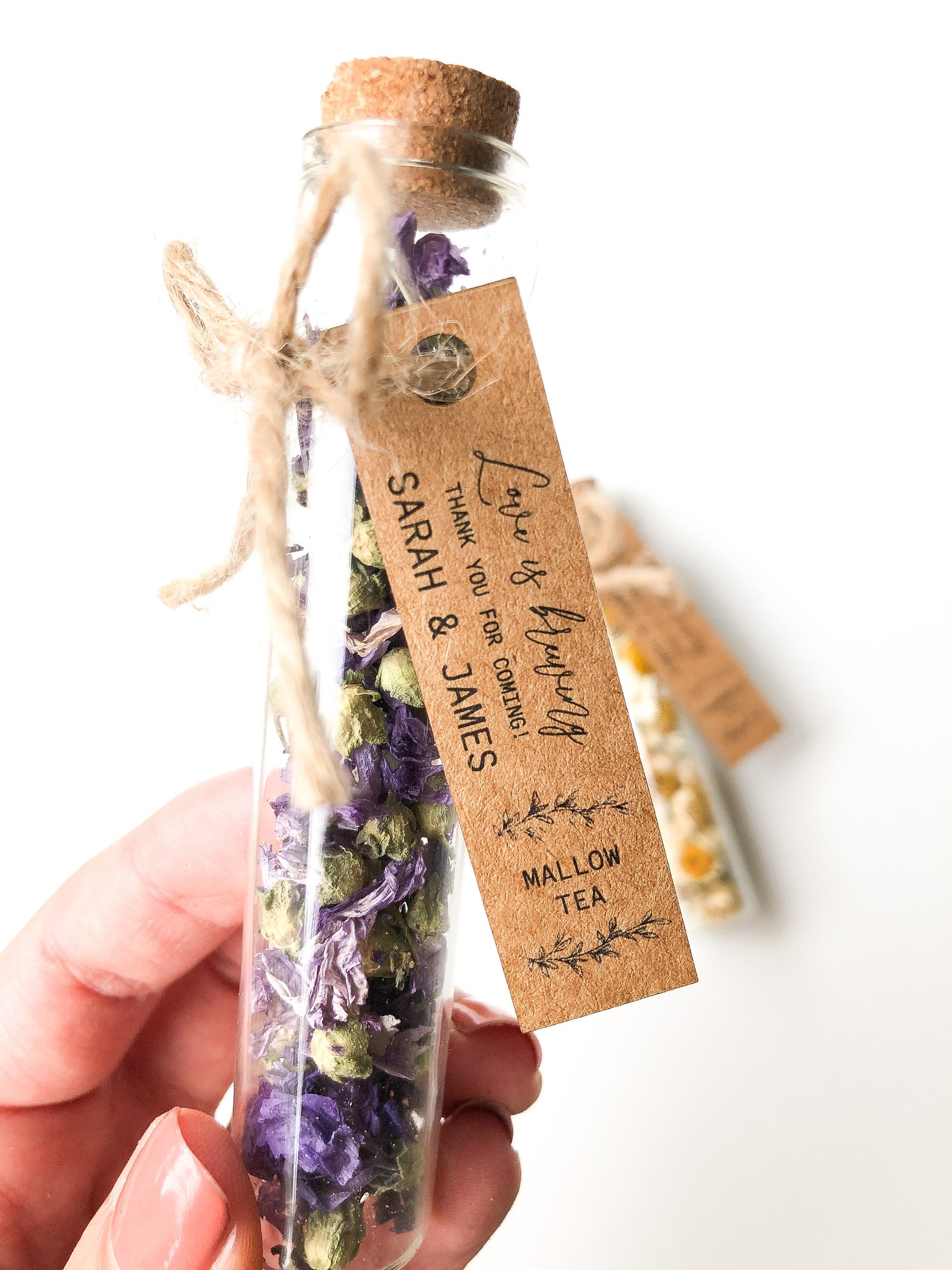 Wedding Tea Favors for Guests, Bulk Test Tube, Rustic Wedding Favor ...