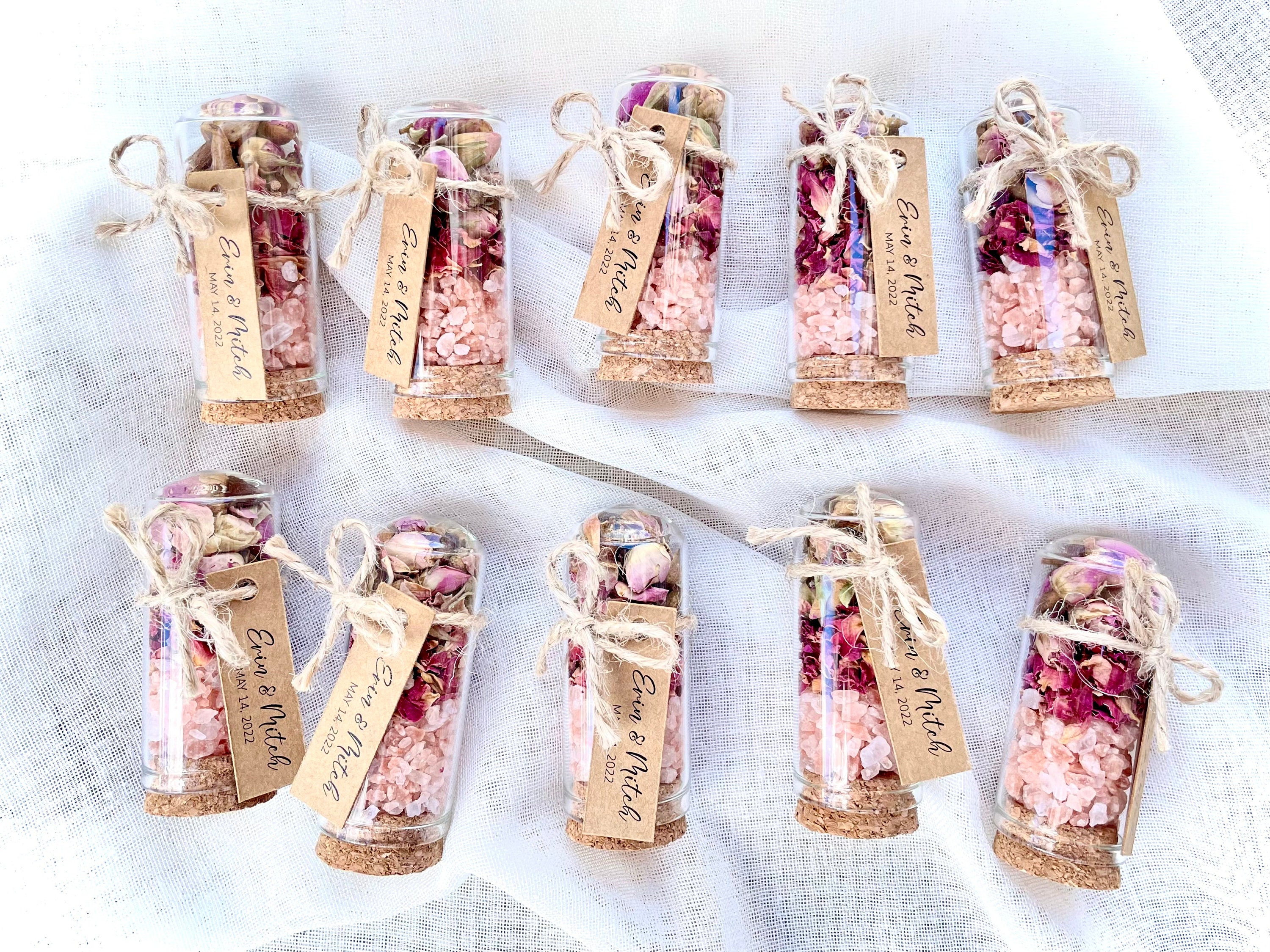 Rose Bath Salt Gift - Wedding Favors for Guest - Pink Himalayan Rose ...