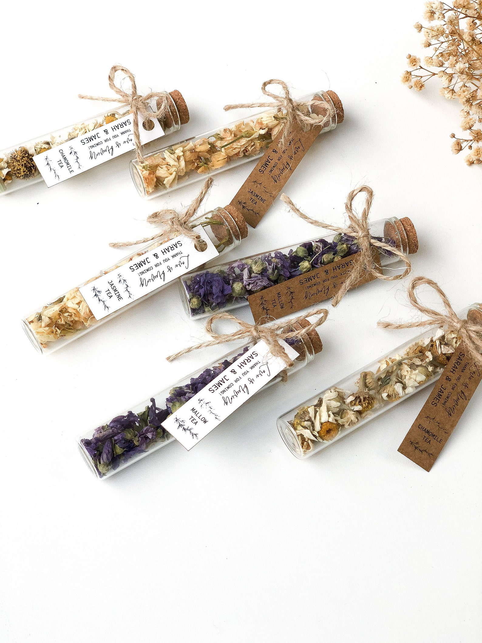 Wedding Tea Favors for Guests, Bulk Test Tube, Rustic Wedding Favor ...