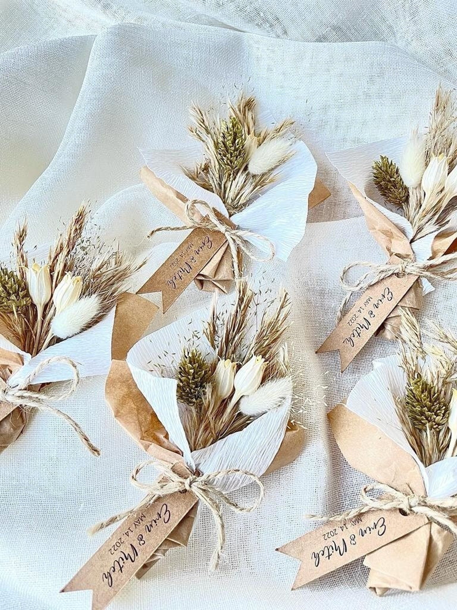 Magnet Favors for Guest, Rustic Wedding Favors, Party Favor, Mini Dry ...