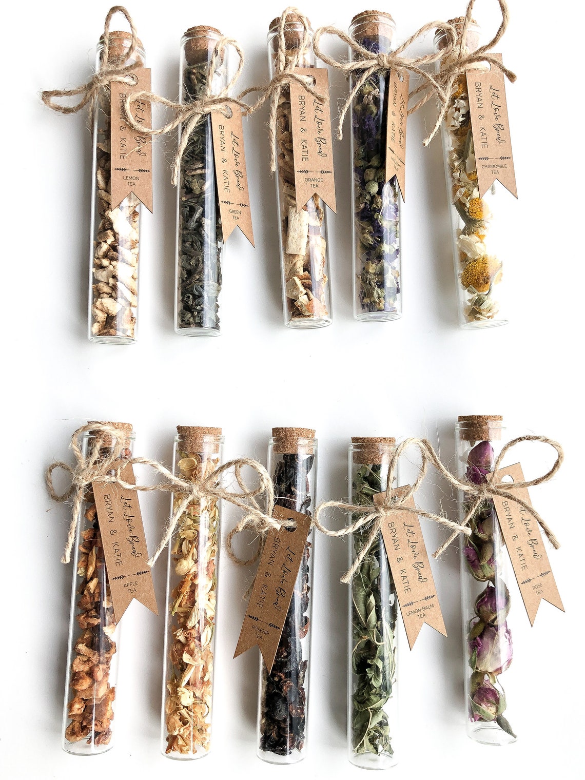 Wedding tea favors for guests bulk test tube rustic wedding | Etsy