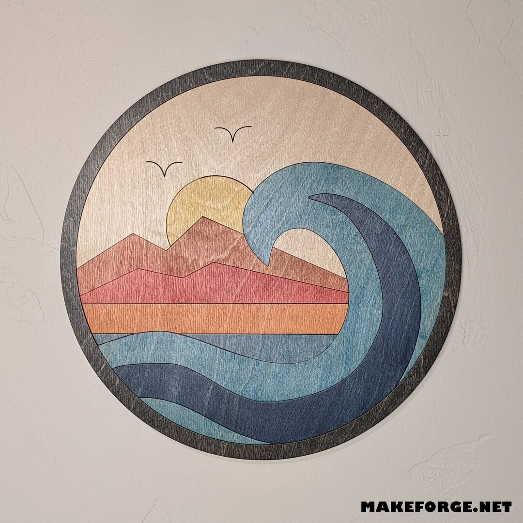 Ocean Wave Wood Sign Wall Art - Etsy