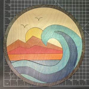 Ocean Wave Wood Sign Wall Art - Etsy