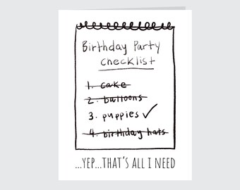 Checklist Greeting Card | Etsy