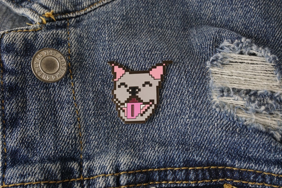 Pit Bull Enamel Pin - Pittie Am Staff Pixel Pibble 8-bit Pit Hard Pin ...