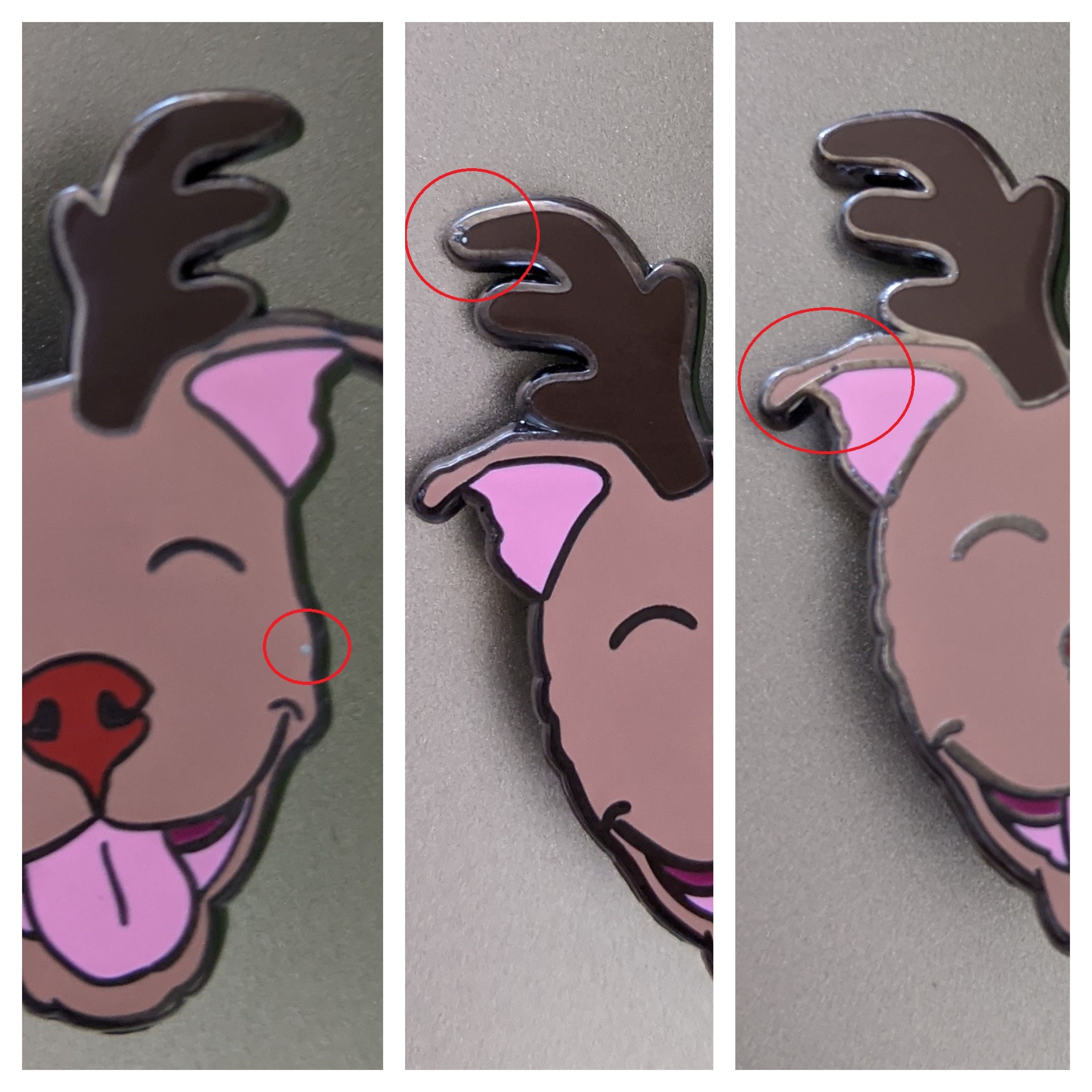 Pit Bull Enamel Pin, Chirstmas Dog Pin Red Nose Reindeer Pittie Am ...