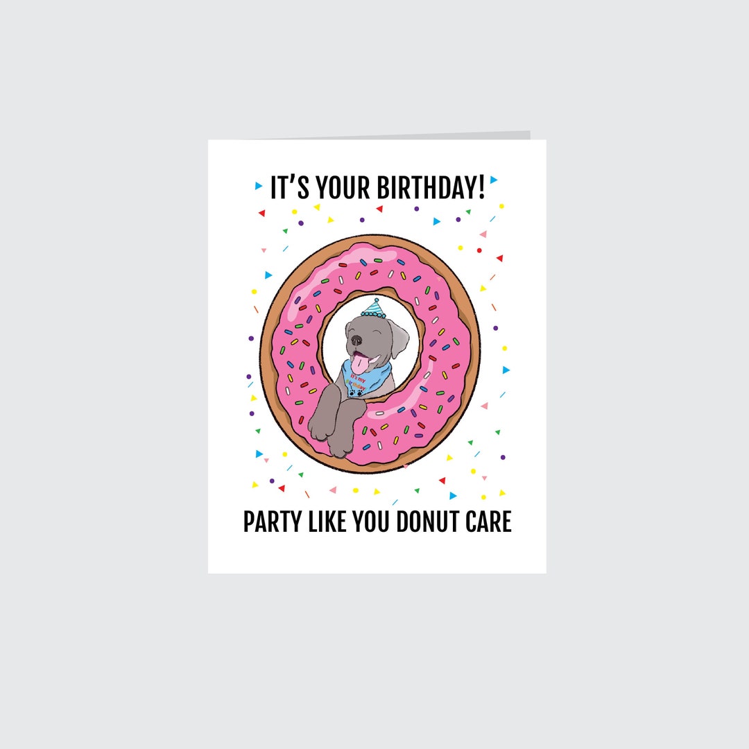 Cane Corso Birthday Card Italian Mastiff Donut Greeting Card - Etsy