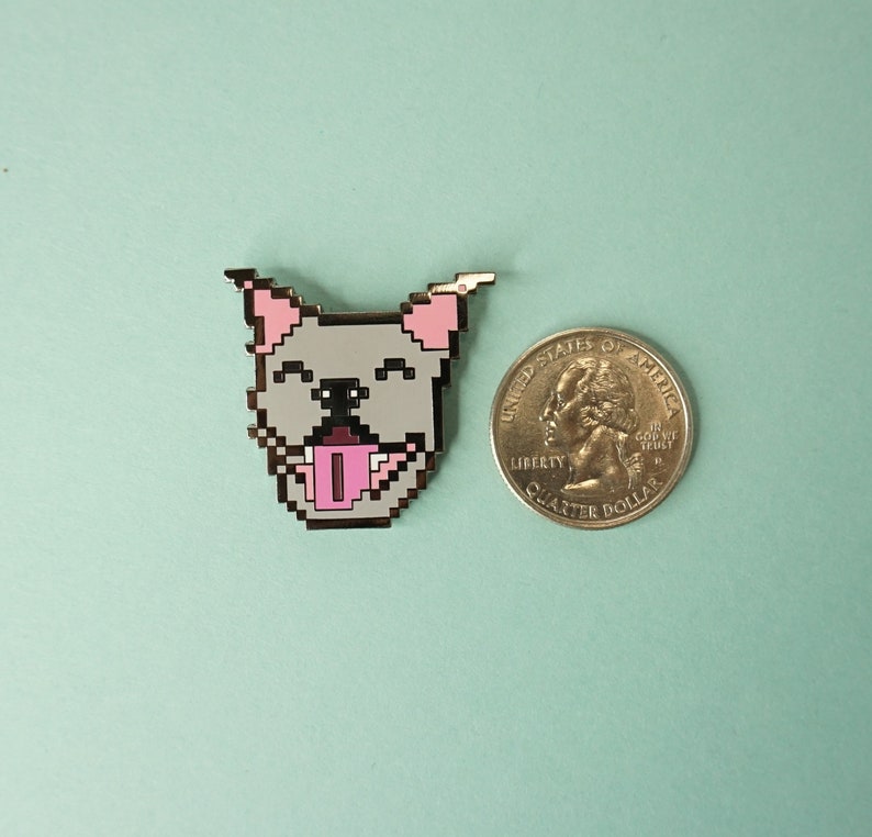 Pit Bull Enamel Pin - Pittie Am Staff Pixel Pibble 8-bit Pit Hard Pin ...