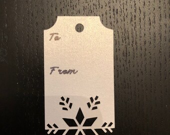 Snowflake gift tag | Etsy