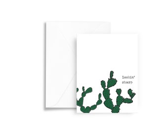 Happy Holidays Cactus Greeting Card - Etsy