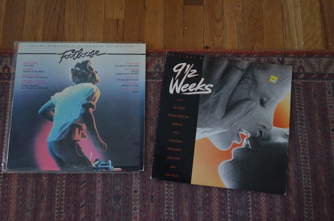 FOOTLOOSE 9 1/2 WEEKS SOUNDTRACK Vintage 1980's 1980s Vinyl Record Bundle Set of 2 Albums Lp's ...