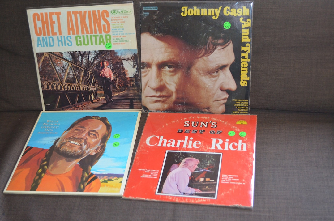 VINTAGE VINYL 1960's 1960s 1970's 1970s Country Music Record Bundle 4 ...