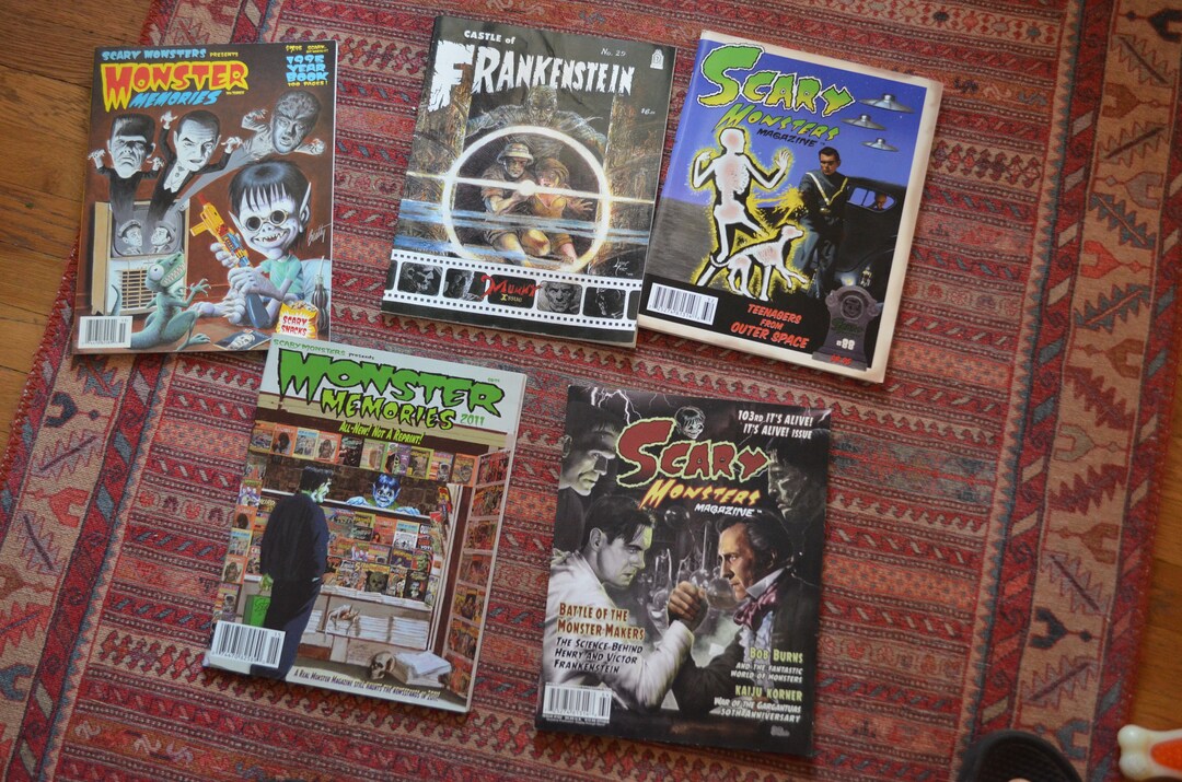 VINTAGE SCARY MONSTERS Magazine Bundle 5 Scary Monsters Magazines Very ...
