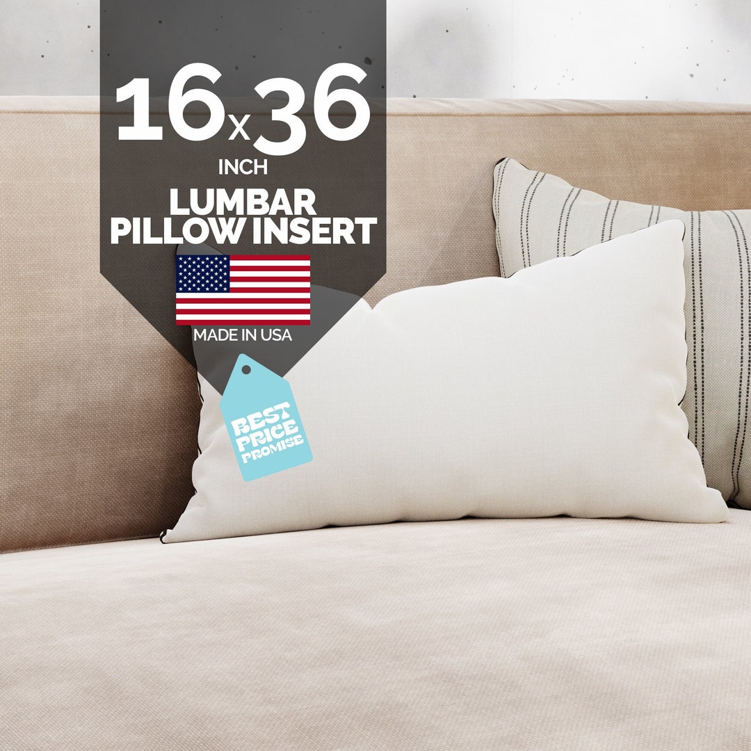 Pillow Inserts 16x36 for Indoor Outdoor Pillows in 16 X 36 Inch Throw ...