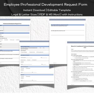 Employee Professional Development Request Form Editable and Printable ...