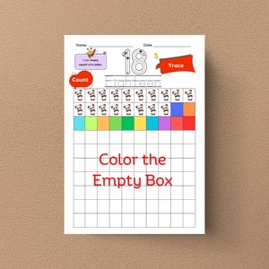 Printable 0 to 100 Numbers Trace Count and Color Activity - Etsy