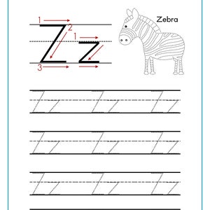 26 Tracing Letters Alphabet Printable Worksheets - Etsy