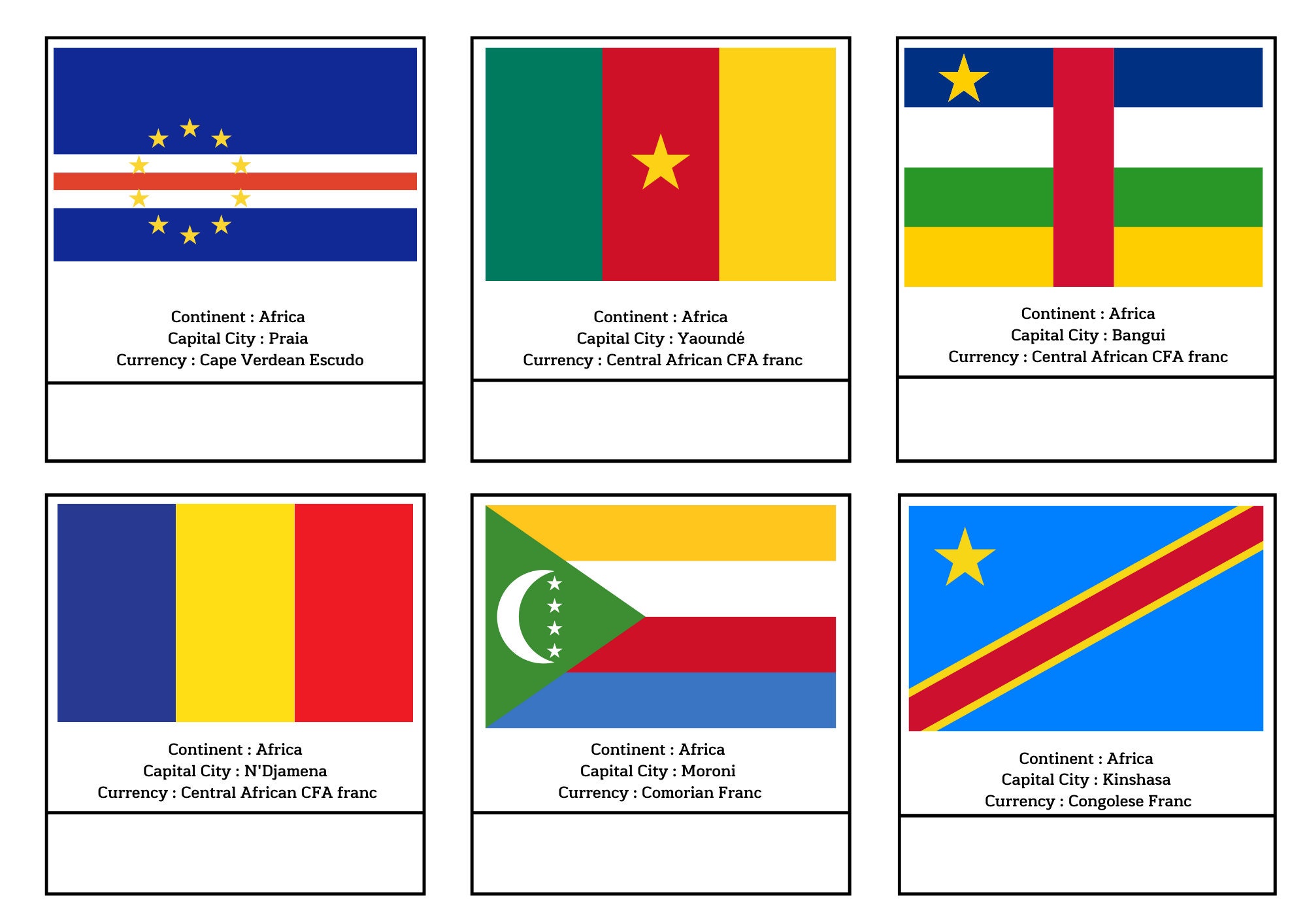 196 Country Flag Flashcard Printable | Match the Flag and Name Activity ...