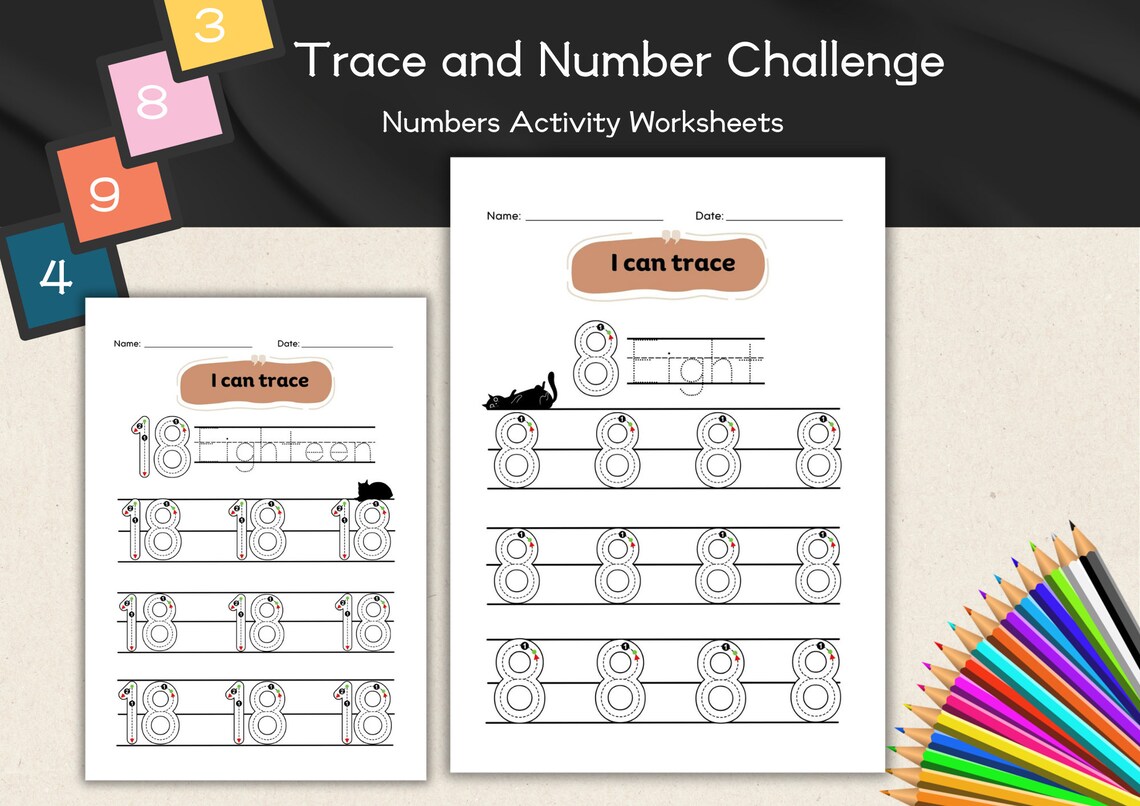 Printable Tracing Numbers 0 to 100 Worksheets Home School Activity ...