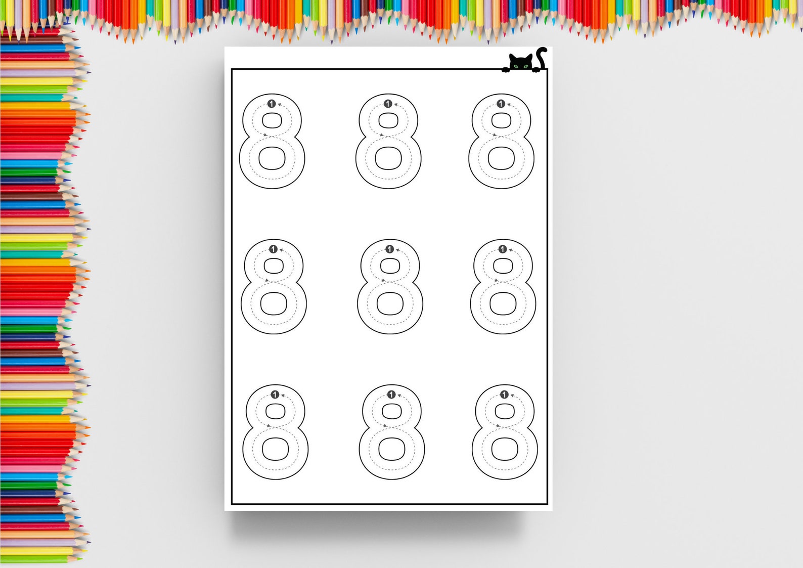 Printable Alphabet and Numbers Tracing Activity Worksheet Preschool ...