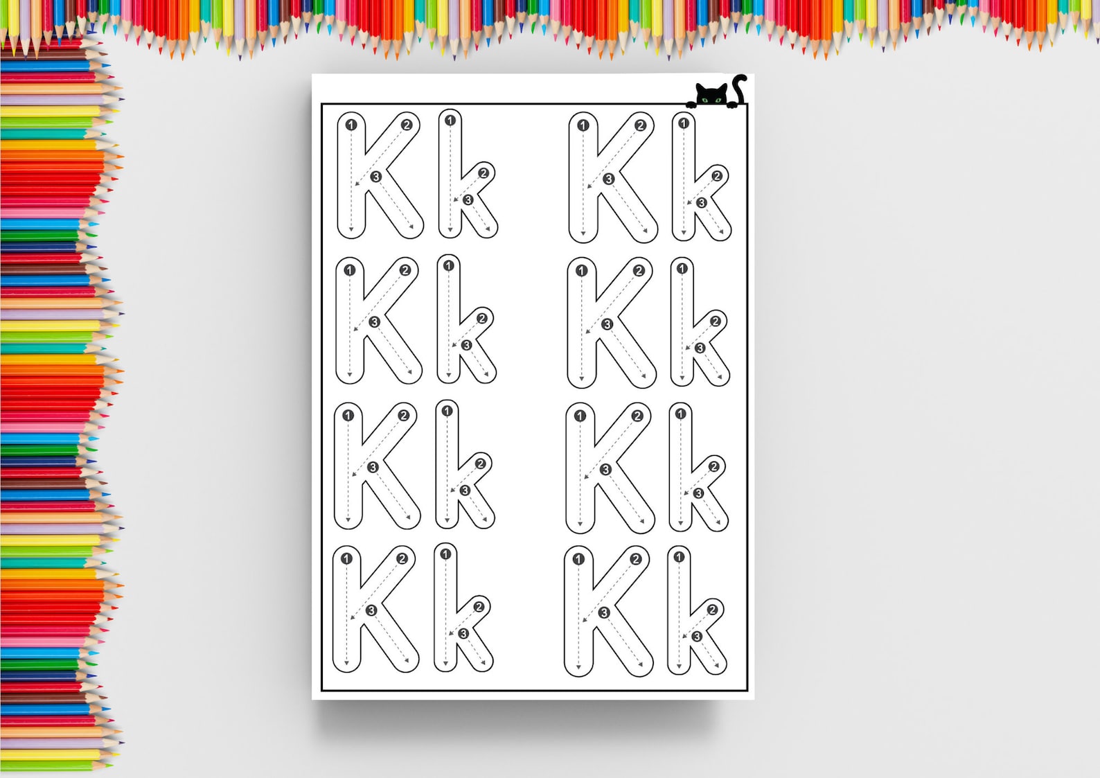 Printable Alphabet and Numbers Tracing Activity Worksheet Preschool ...