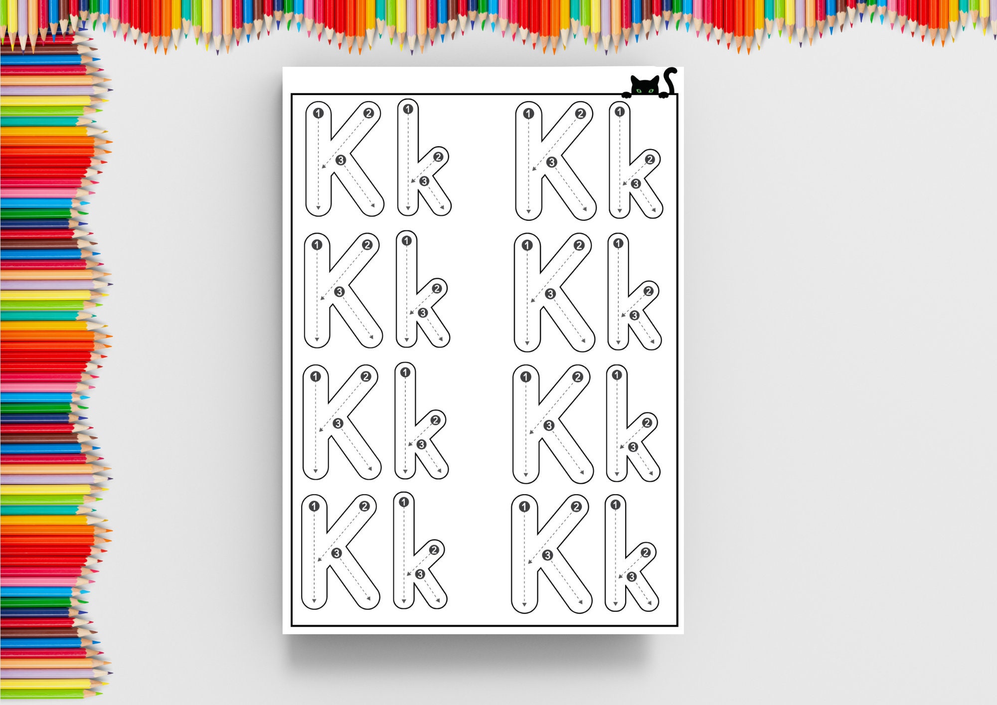 Printable Alphabet and Numbers Tracing Activity Worksheet Preschool ...