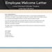 New Employee Welcome Letter Template Editable and Printable Template ...