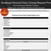 Employee Personal Data Change Request Form Editable and Printable ...