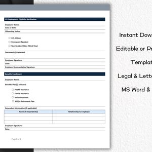 Pre-employment Assessment Form Editable and Printable Template ...