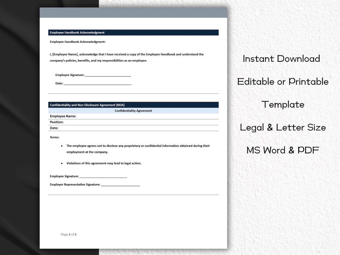 Pre-employment Assessment Form Editable and Printable Template ...