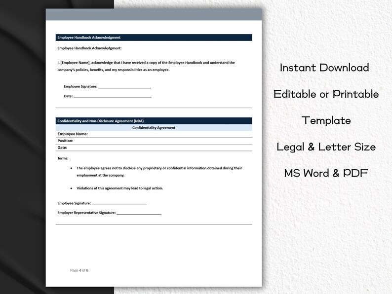 Pre-employment Assessment Form Editable and Printable Template ...